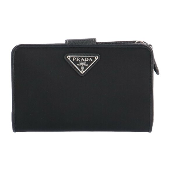Prada | Accessories | Prada Ml225 Womens Nylon Wallet Bifold Black | Poshmark